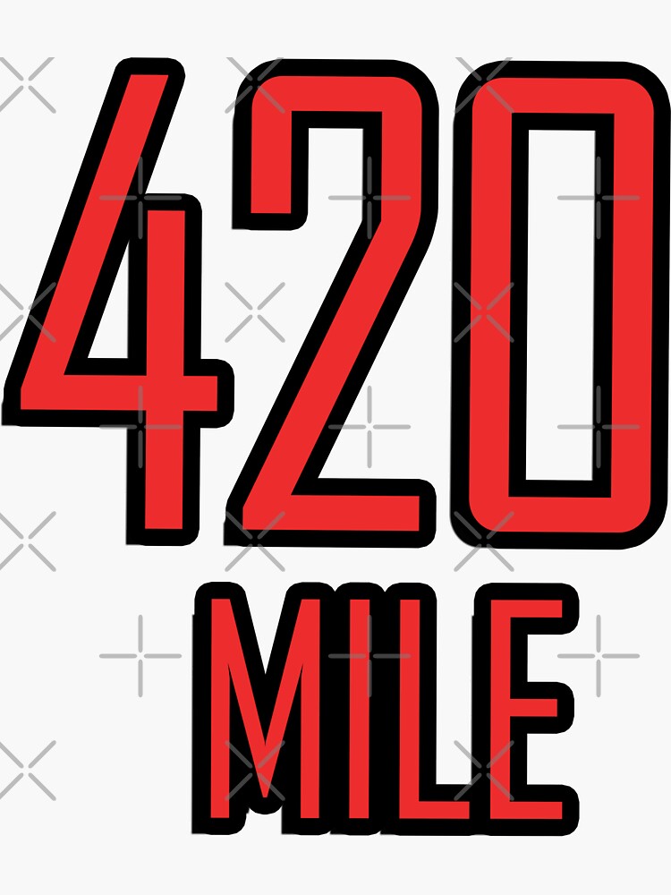 "420 Mile Marker" Sticker for Sale by brasevko | Redbubble