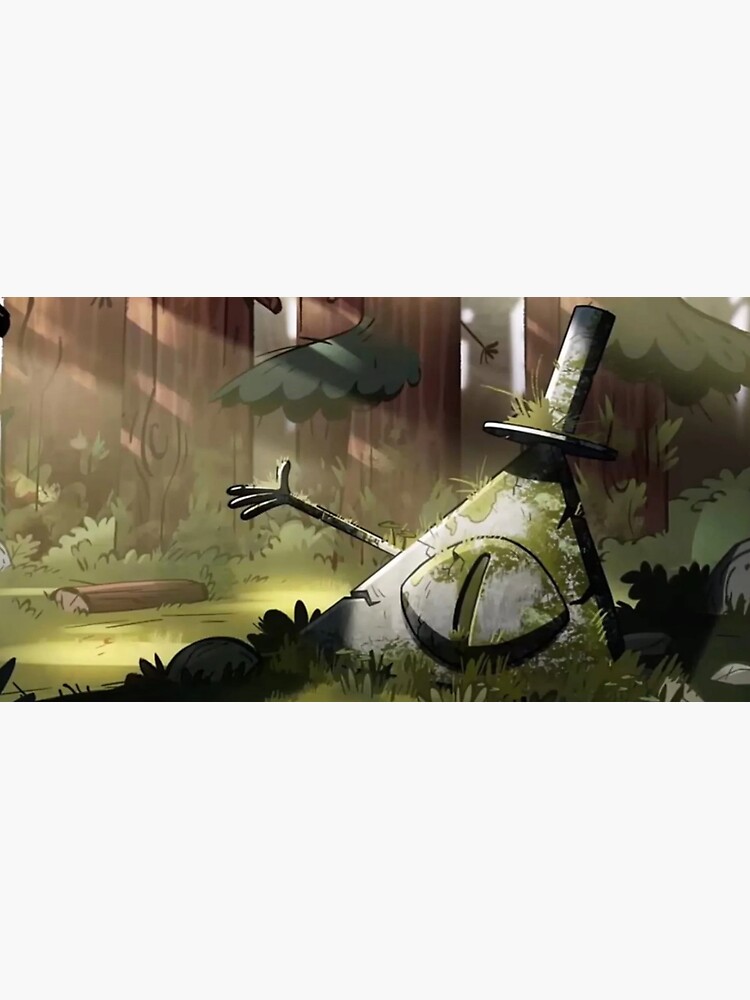 "bill cipher statue handshake" Sticker for Sale by mayleemann | Redbubble