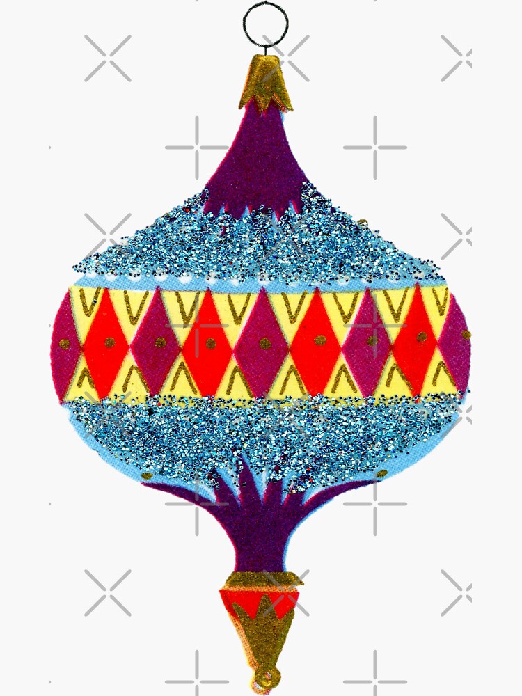 "MCM Mid Century Christmas Ornament Vintage Xmas " Sticker for Sale by ...