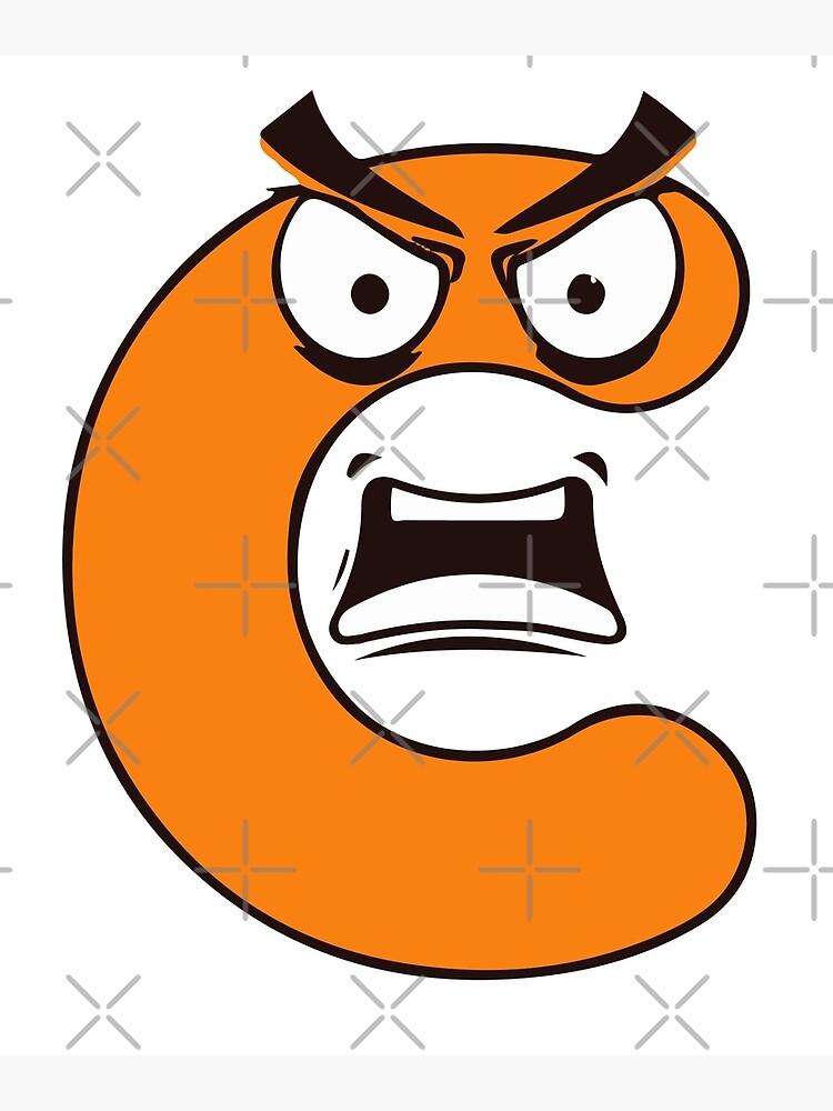 "Emotion Letter C Alphabet Lore, Angry Latter Alphabet Lore" Art Print ...