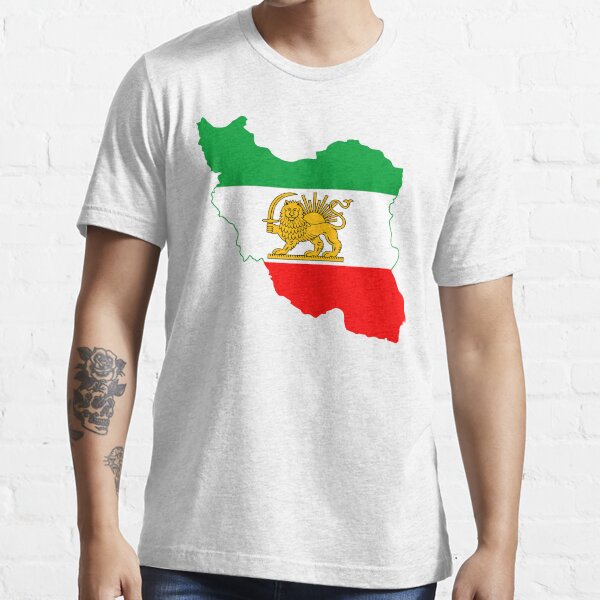 "Iranian Flag Map with Emblem Logo" T-shirt for Sale by LittleGeorgia2 ...