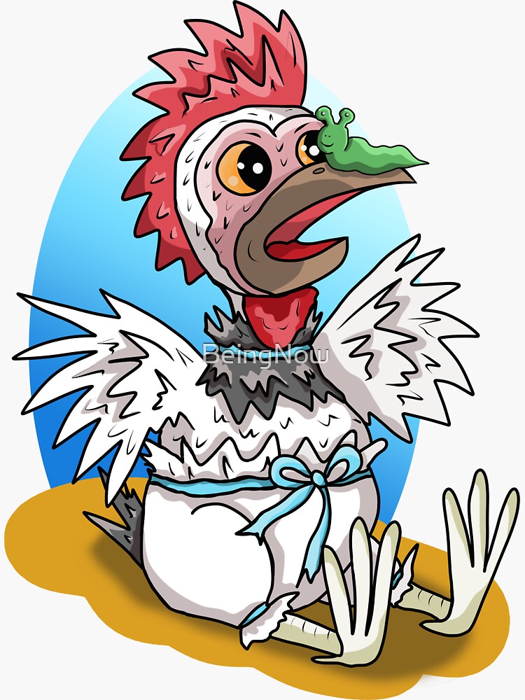 "Suzie the cartoon chicken" Sticker for Sale by BeingNow | Redbubble