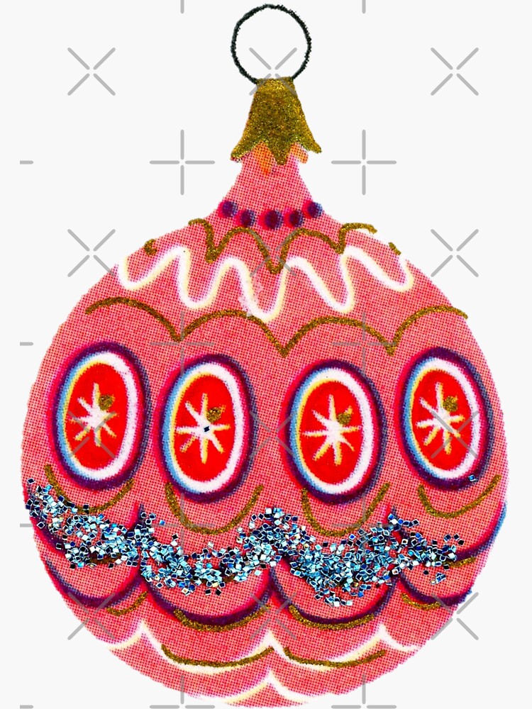 "Mid Century MCM Christmas Ornament Vintage Xmas " Sticker for Sale by ...