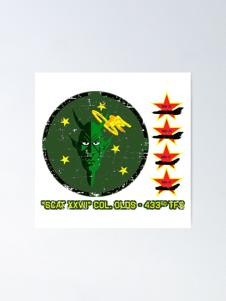 "USAF - 433 TFS Scat XVII Colonel Olds - 4 MiGs kills - Clean Style ...
