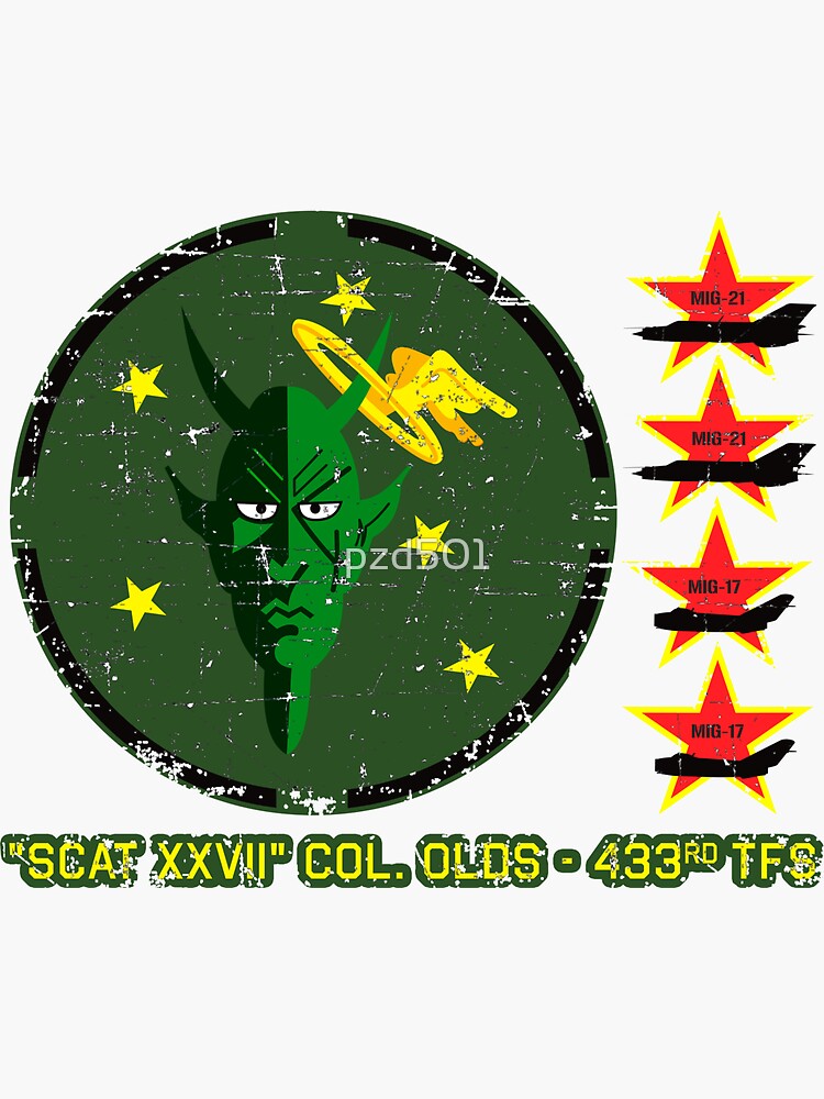 "USAF - 433 TFS Scat XVII Colonel Olds - 4 MiGs kills - Clean Style ...