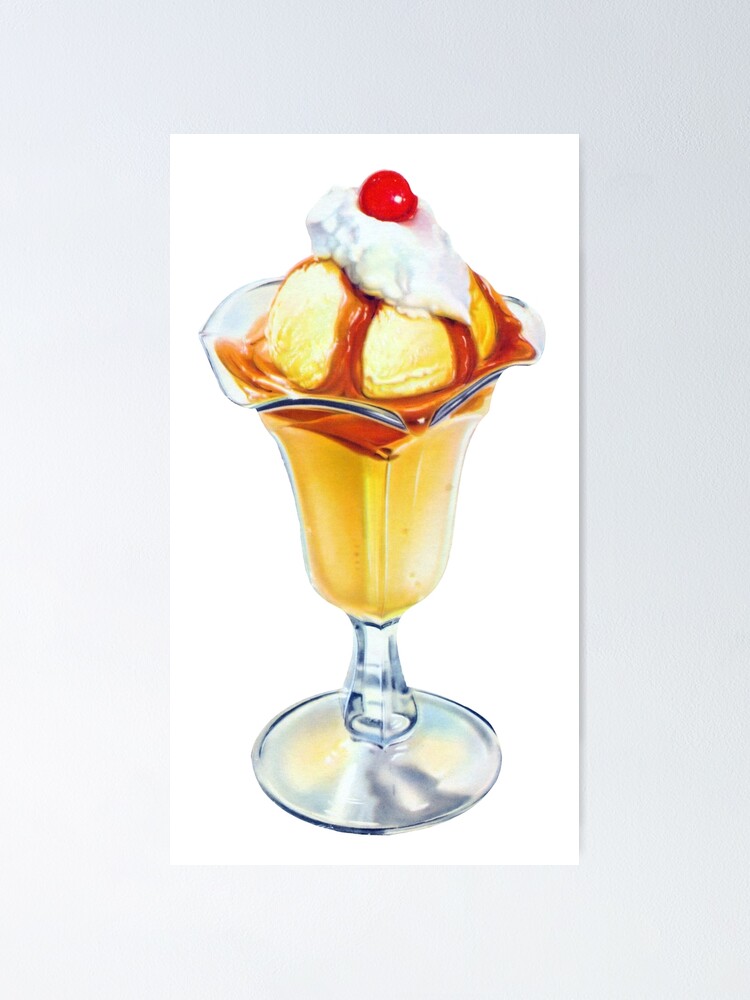 "1950's Butterscotch Sundae" Poster for Sale by historicimage | Redbubble