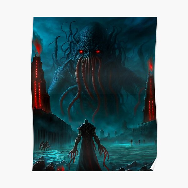 "Cthulhu at the Temple" Poster for Sale by Simularion | Redbubble