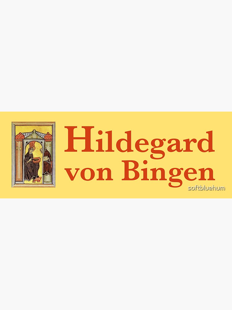 "Hildegard von Bingen - Vision and Name Text Design" Sticker for Sale ...