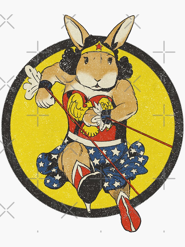 "Golden Age Wonder Wabbit" Sticker for Sale by 13thFloorDesign | Redbubble