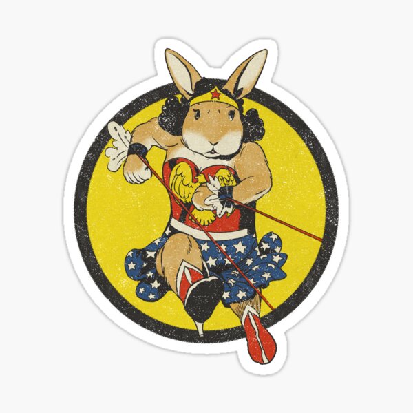 "Golden Age Wonder Wabbit" Sticker for Sale by 13thFloorDesign | Redbubble