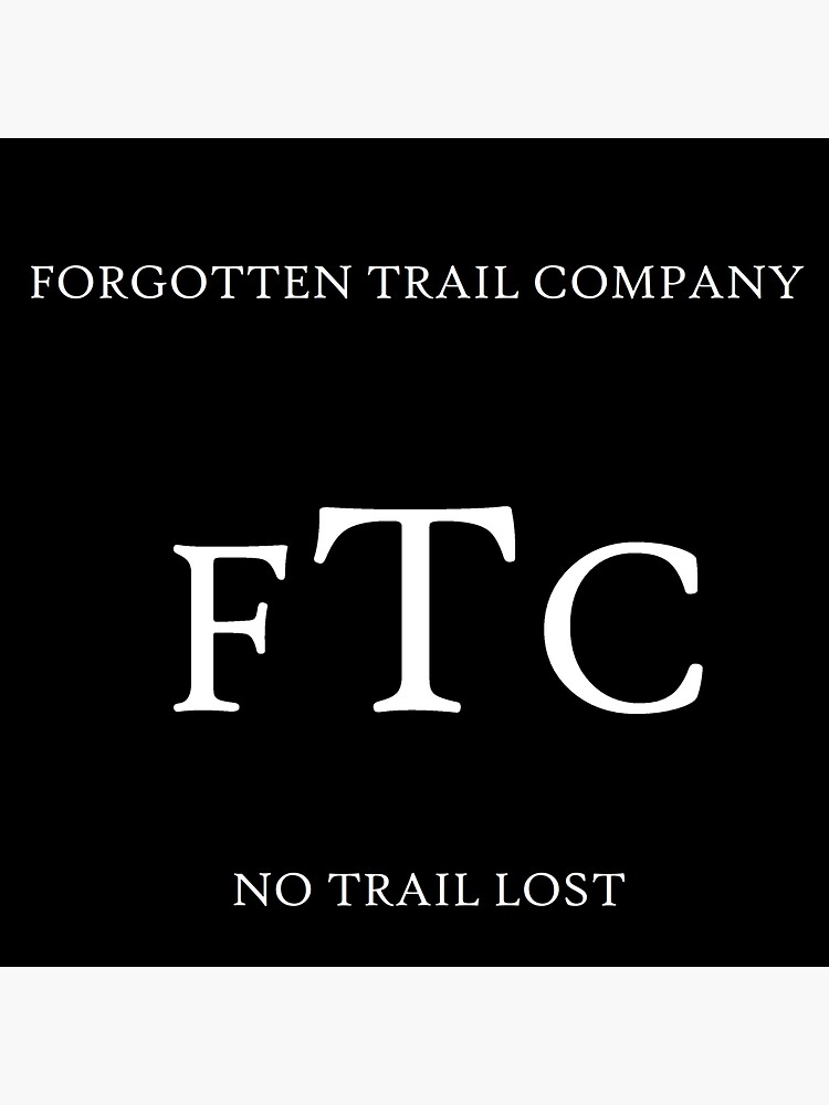 "Black and White FTC Logo" Sticker for Sale by ForgottenTrail | Redbubble