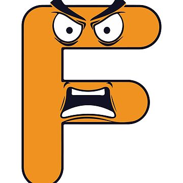 "Emotion Letter F Alphabet Lore, Angry Latter Alphabet Lore" Sticker ...