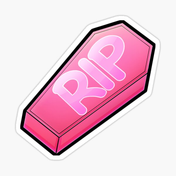 "Pink RIP Coffin" Sticker for Sale by DakotaRexZombie | Redbubble