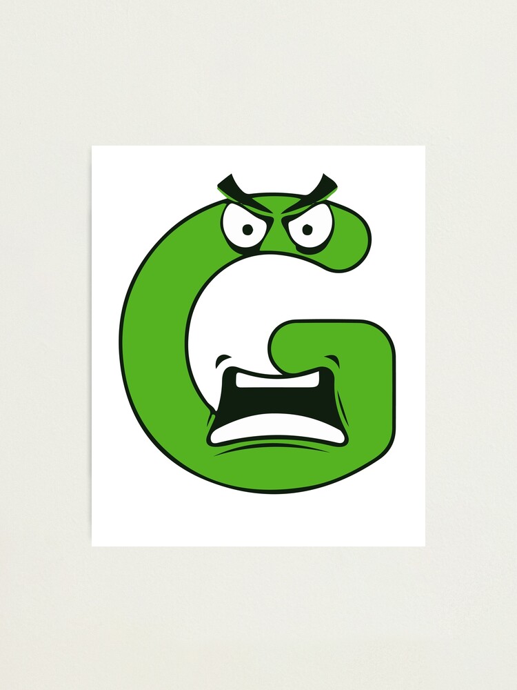 Lámina fotográfica «Emoción Letra G Alfabeto Lore, Angry Latter ...
