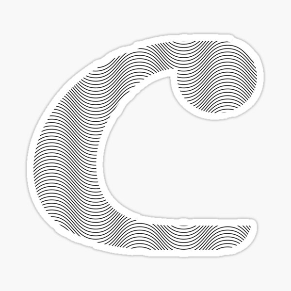 "Letter C" Sticker for Sale by ArinGhazarian | Redbubble