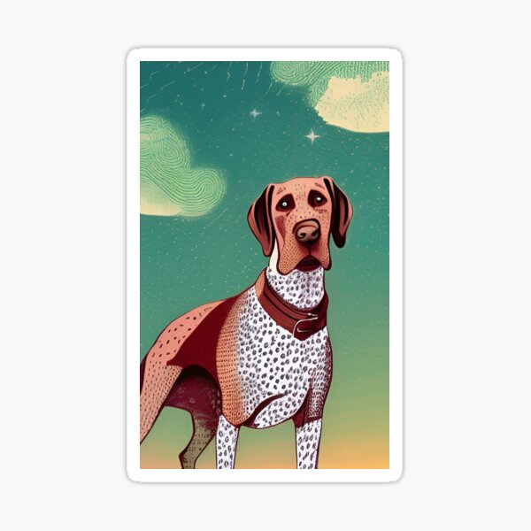 "German shorthaired pointer " Sticker for Sale by GroovyDino | Redbubble