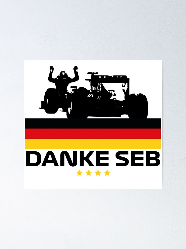 "Danke Seb" Poster for Sale by skyb0rn | Redbubble