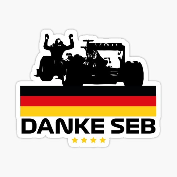 "Danke Seb" Sticker for Sale by skyb0rn | Redbubble