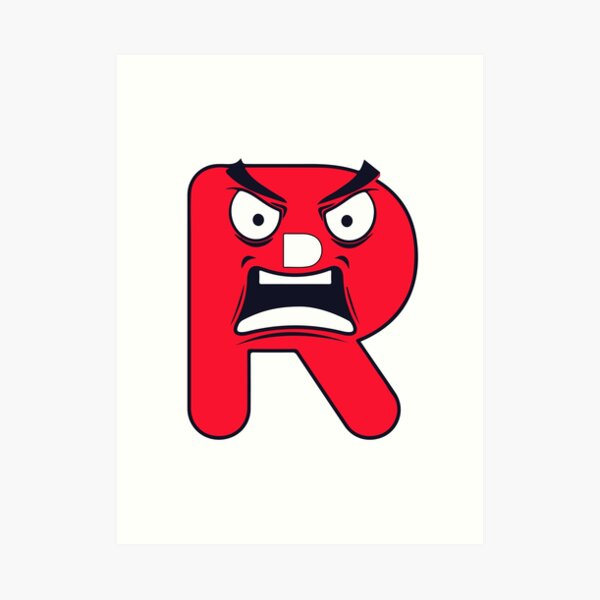 "Emotion Letter R Alphabet Lore, Angry Latter Alphabet Lore" Art Print ...