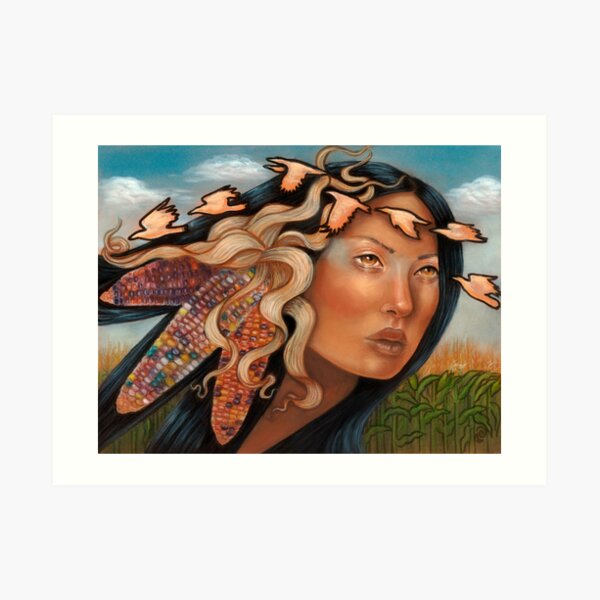 "Selu Cherokee Native American Corn goddess" Art Print for Sale by ...