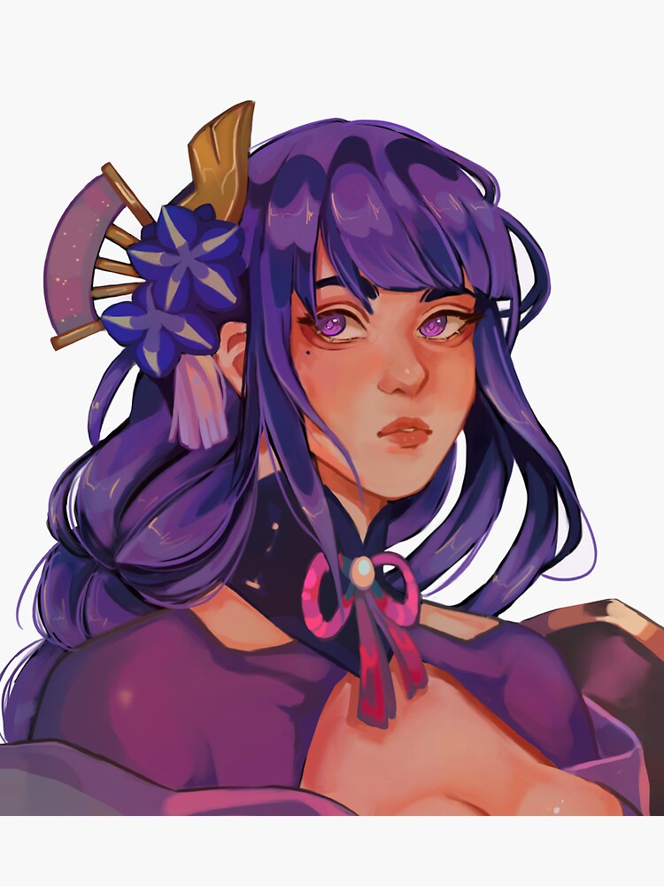 "Genshin Impact Raiden Shogun Ei Sticker" Sticker for Sale by kivnnchi ...