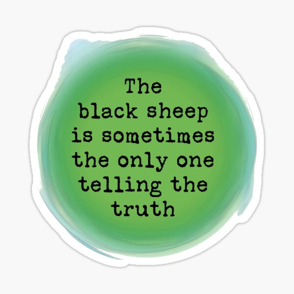"Black sheep" Sticker for Sale by DHPCreatives | Redbubble