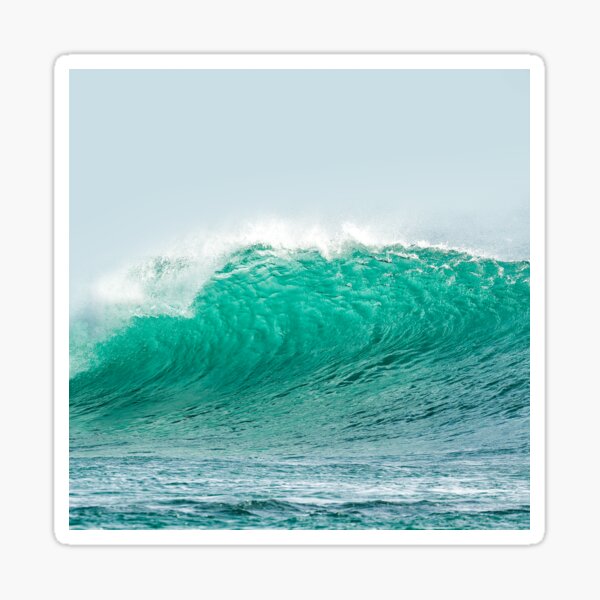 "Nature wallpapers sea waves in turquoise and blue color" Sticker for ...