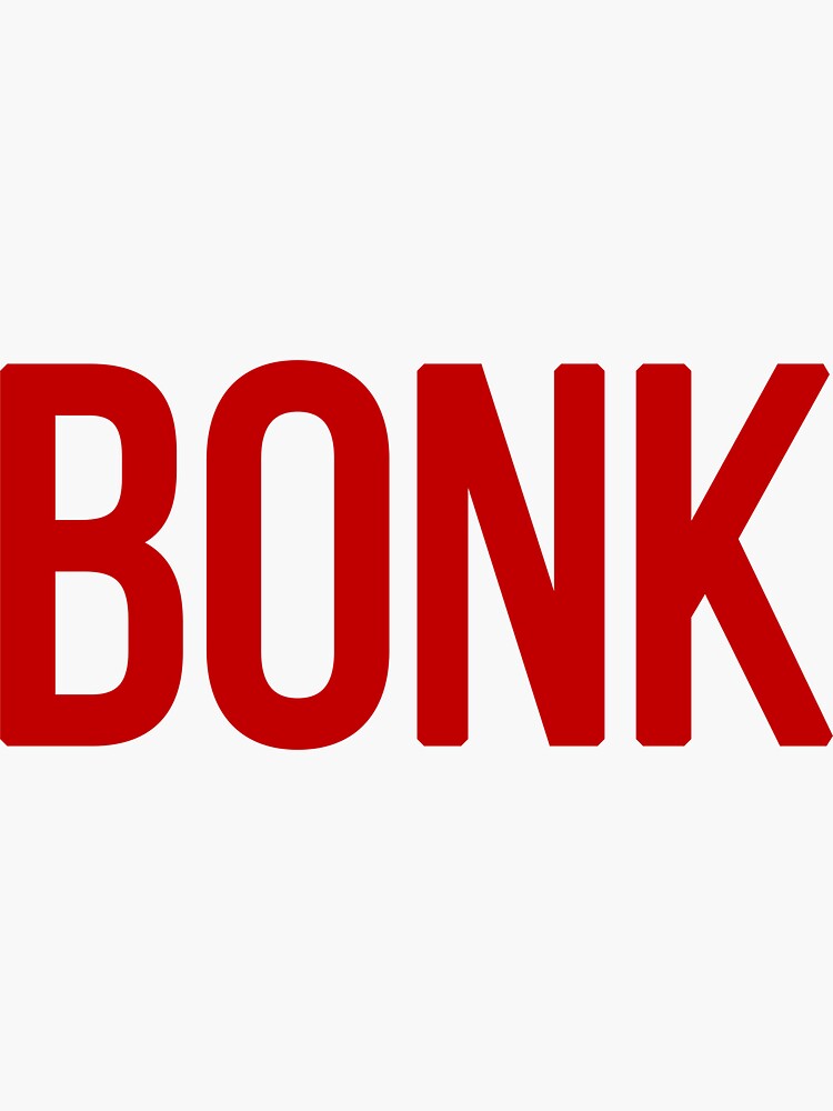 "Simple BONK text (dark red)" Sticker for Sale by BSKUP | Redbubble