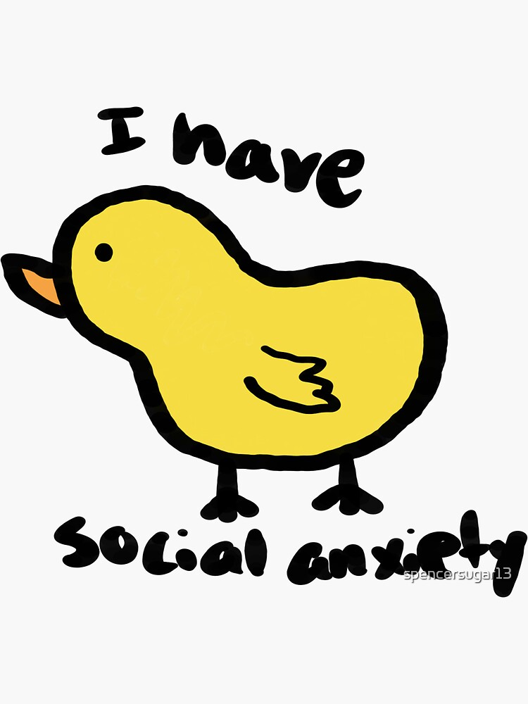 "anxious duck" Sticker for Sale by spencersugar13 | Redbubble