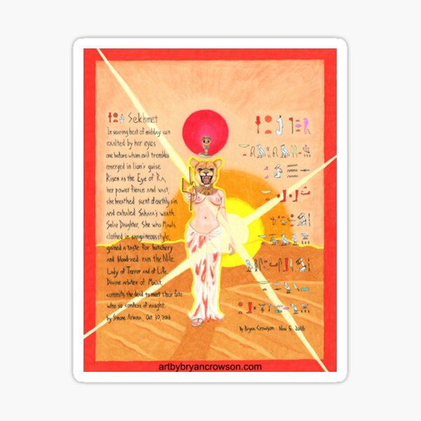 "Sekhmet T-Shirt" Sticker for Sale by pricilla-cumazo | Redbubble