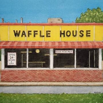 "waffle house" Sticker for Sale by creative-spaces | Redbubble