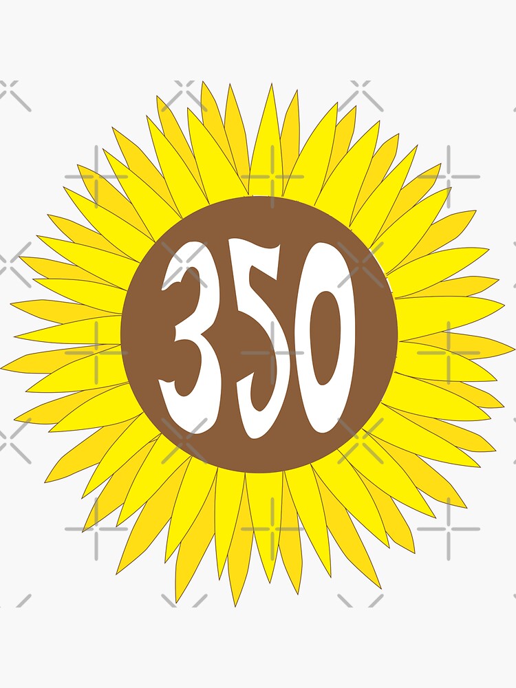 "Hand Drawn California 350 Area Code Sunflower" Sticker for Sale by ...