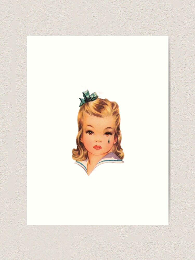 "Vintage pin up girl crying" Art Print for Sale by Pixiedrop | Redbubble