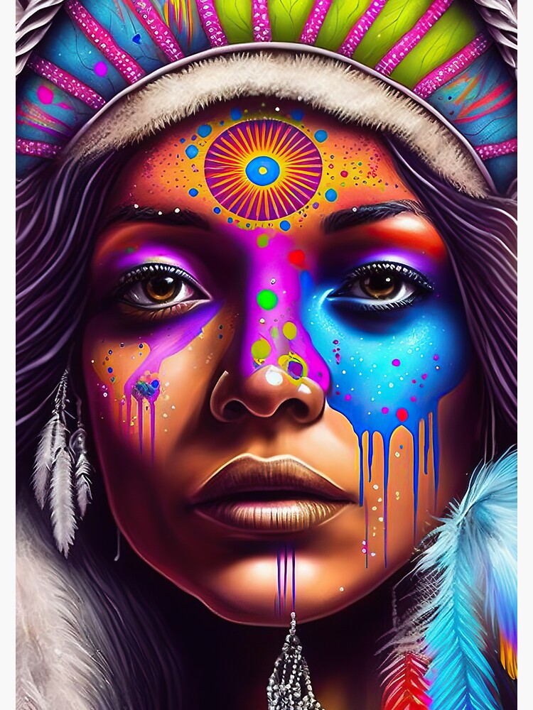 Goddess Poster Divine Feminine Psychedelic Sticker For Sale By