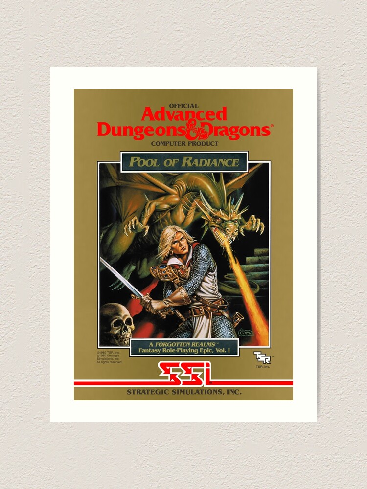 "Classic Game Covers - Pool of Radiance" Art Print for Sale by rykker ...