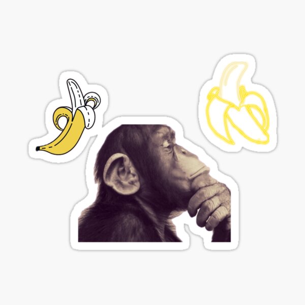 "Monkey Business " Sticker for Sale by Sabredesign | Redbubble