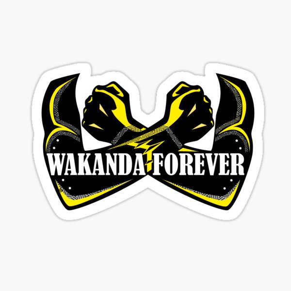 "Wakanda Forever The Black Panther Lives" Sticker for Sale by Drobbins ...