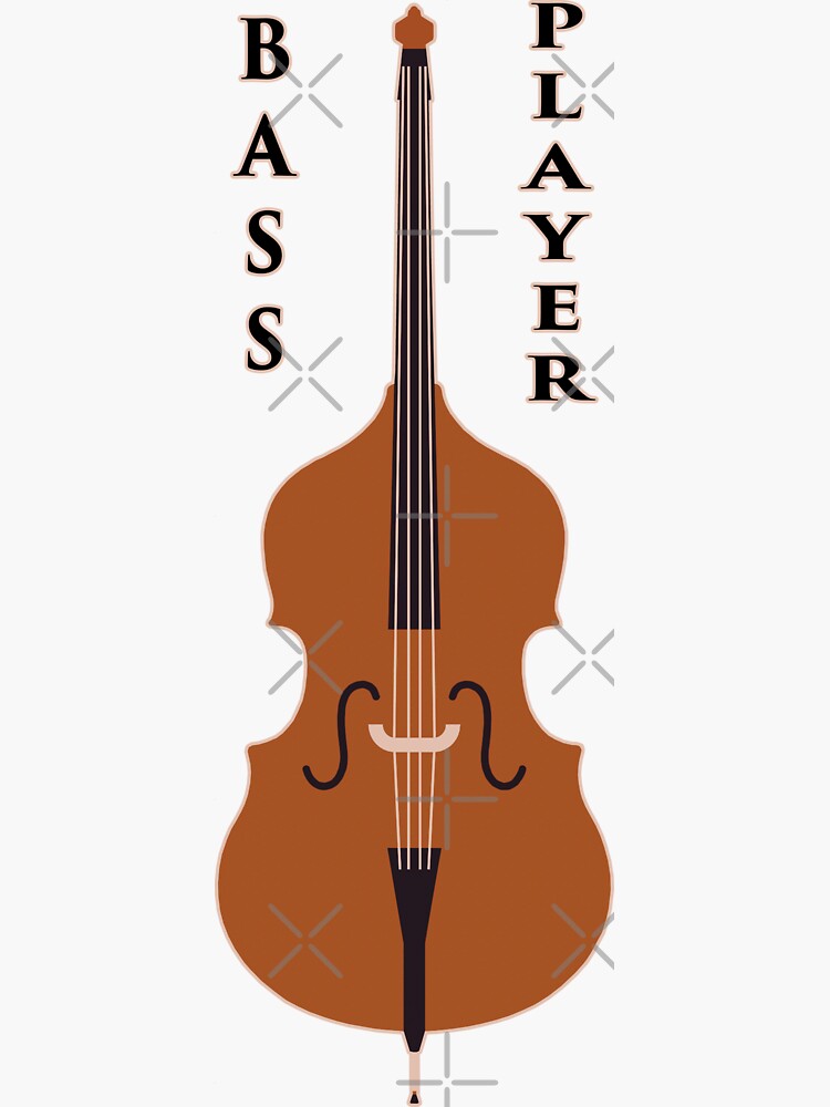 "Bass Player" Sticker for Sale by janraydesigns | Redbubble