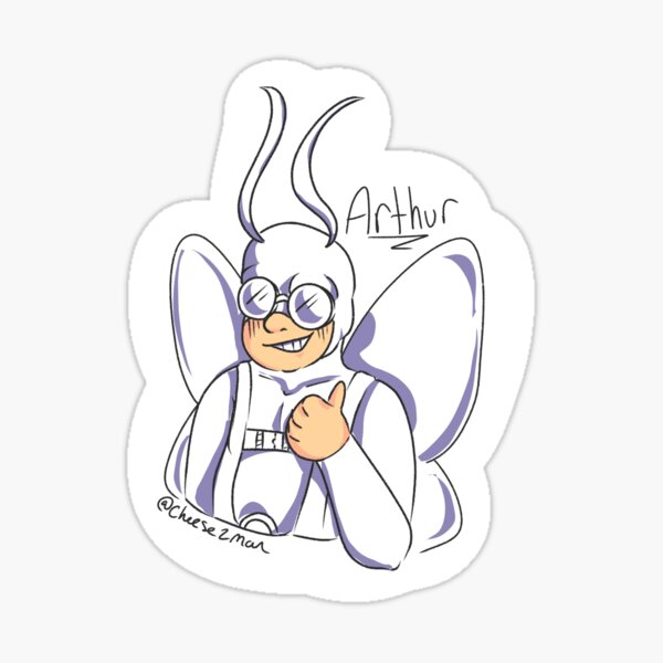 "Arthur! " Sticker for Sale by CheesesShop | Redbubble