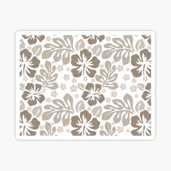 "Sepia Floral Hawaiian" Sticker by hellohelloaloha | Redbubble
