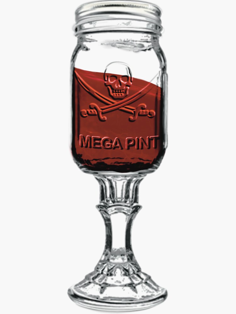 "Mega Pint funny Johnny Depp quote pirate chalice" Sticker for Sale by ...