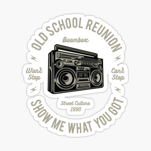 "Boombox Old School Reunion" Sticker by Mark5ky | Redbubble