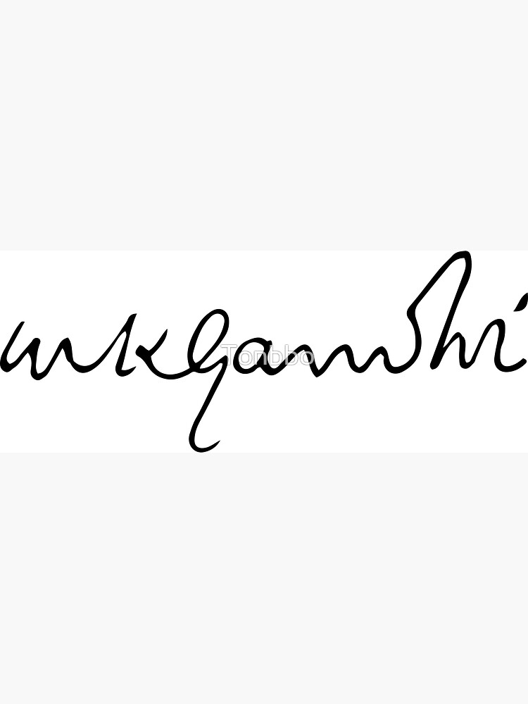 "Mahatma Gandhi Signature" Sticker for Sale by Tonbbo | Redbubble
