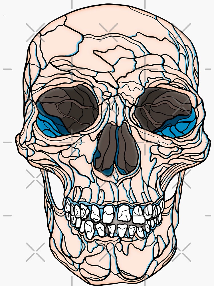 "Tan Skull" Sticker for Sale by DaveDanchuk | Redbubble