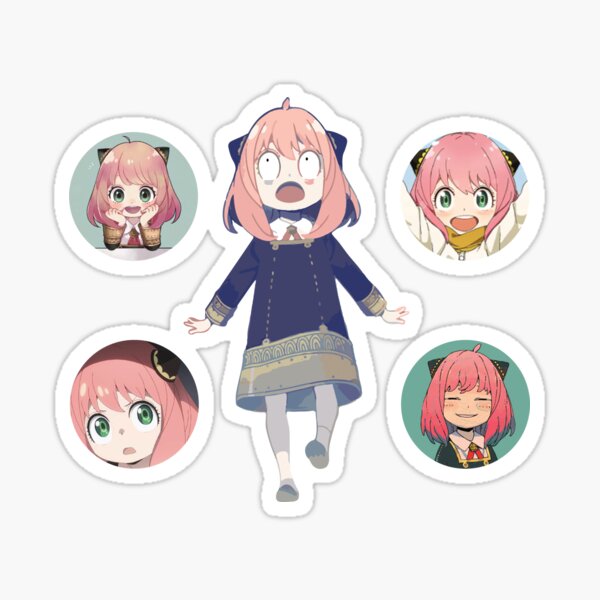 "Expressive Anya" Sticker for Sale by Opheli4Art | Redbubble