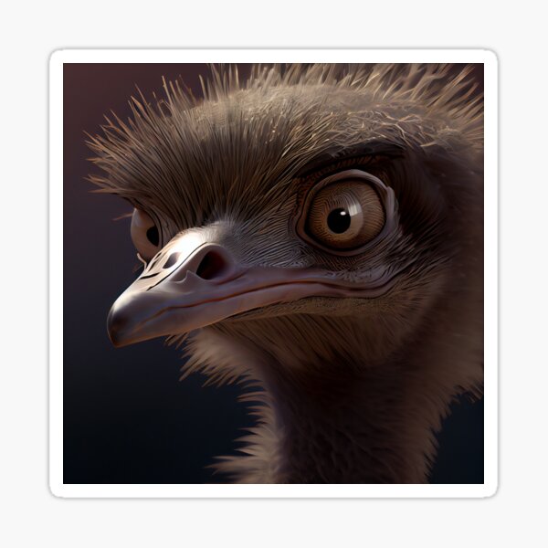 "Animal Magnetism: Emu Baby" Sticker for Sale by happymeld | Redbubble