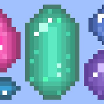 "pixel jewels" Sticker for Sale by autumnalmanac | Redbubble