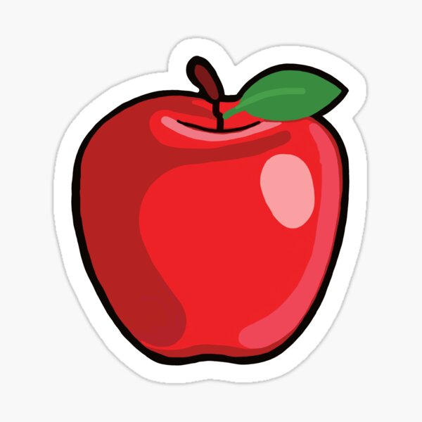 "Red Apple Sticker " Sticker for Sale by PhonixQueen | Redbubble