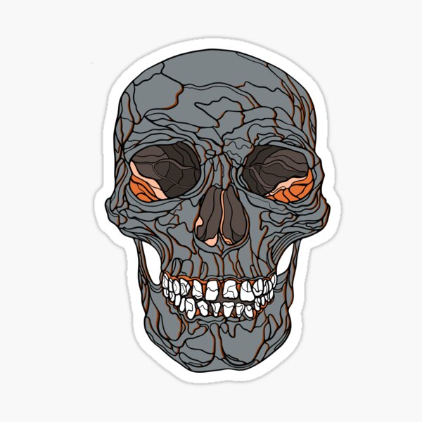 "Grey Skull" Sticker for Sale by DaveDanchuk | Redbubble
