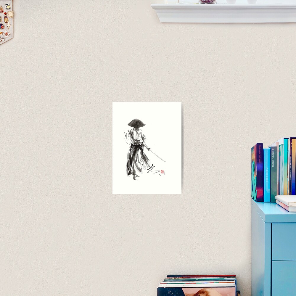 "SAMURAI CALLIGRAPHY STYLE PAINTING" Art Print for Sale by ...